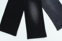 China 11.2 Oz  Black And Black Backside Crosshatch Slub Denim Fabric for sale