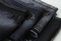 China 11.5oz  Denim Fabric Rigid 56%C 44%P Black And Black Backside For Brand Style Jeans Boy Friend Style Soft Handfeel for sale