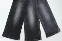 China Supreme Quality Dark Black Crosshatch Slub Stretch Denim Fabric For Men Jeans for sale