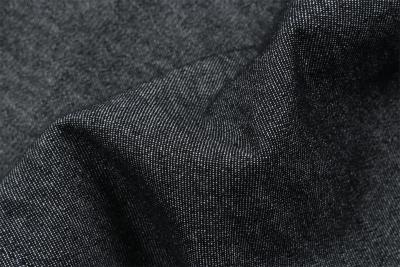 China 100% Pure Cotton Silk-like Black Lightweight Denim Fabric for sale