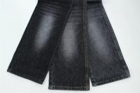 China 100% Cotton 12 Once Virgin Cotton Rigid Denim Fabric For Jeans Dark Black for sale