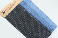 China 7 Onces 100% Cotton Stripe Denim Jeans Fabric For Shirts for sale