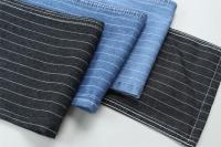 China 6.5 Onces 100% Cotton Stripe Denim Jeans Fabric For Shirts for sale