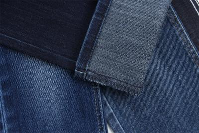 China Sanforizing Special Weave Cotton Polyester Spandex Slub Stretch Denim Fabric for sale