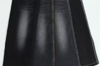 China Full Lycra Satin Weave Black Black High Stretch Denim Fabric for sale