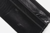China Supreme  Quality Dark Black Slub Stretch Denim Fabric For Jeans for sale