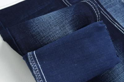China 11 Oz Crosshatch Slub Denim Fabric 3/1 Weaving Dark Blue for sale