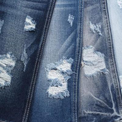 China 11.5 Once Non-Spandex Cotton Denim Fabric 70'' Width Super Dark Blue Jeans Fabric for sale