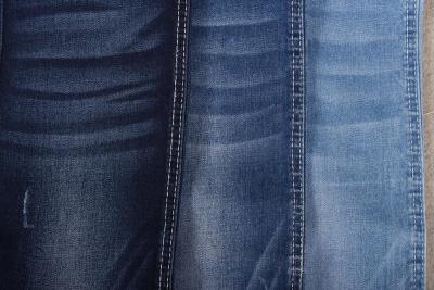 China 9.6OZ Stretchable Denim Fabric For Women Dark Blue Color for sale