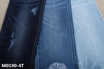 China 390gsm Dual Core Elastic 94 Cotton 4 Spandex Slub Stretchy Denim Material Fabric for sale