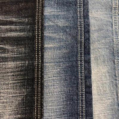 China 12.6oz 99% Cotton 1% Spandex Twill Slub Stretch Crosshatch Denim Fabric For Jeans Man for sale