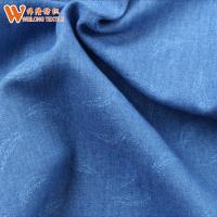 China 4.2oz Feather Printed Indigo Thin Lightweight Cotton Denim Fabric For Summer for sale