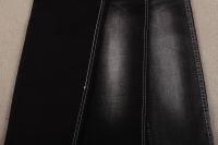 China 9.3 Oz Comfortable Sulfur Black Satin Stretch Acid Wash Denim Fabric Stocklot for sale