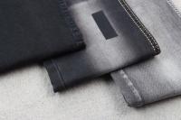 China 10 OZ Women Jeans Stretch Denim Fabric In Black / Black Color for sale