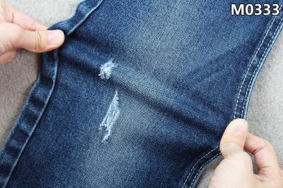 China 11.3OZ Recycling Cotton Polyester Spandex Denim Fabric For Jeans Sanforizing for sale