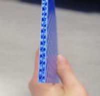 China Chemical Resistant Honeycomb Corrugated Sheets 1220x2440mm Grey Blue Plastic Panels for sale