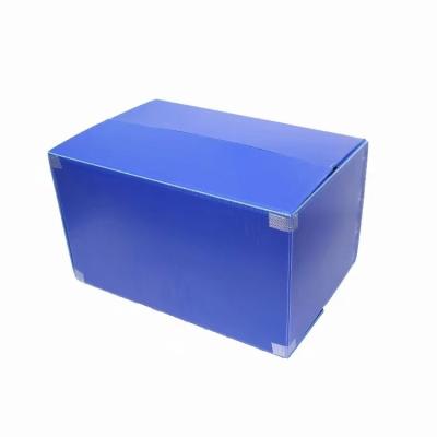 China Recyclable Plastic Cartons Blue Corrugated Tote Boxes Waterproof for sale