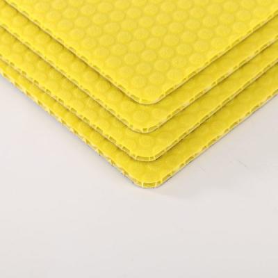 China Yellow Polypropylene Honeycomb Sheet 2-20mm Thickness Anti-Static Plastic Panel ≤1500mm Width for sale