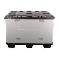 China 800×600mm Plastic Pallet Box with Foldable Sleeve, 300kg Capacity and -20°C to +120°C Temperature Range for sale