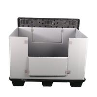 China 800×600mm Plastic Pallet Box with Foldable Sleeve, 300kg Capacity and -20°C to +120°C Temperature Range for sale