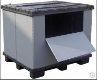 China Light Duty Plastic Pallet Box 300kg Capacity Impact Resistant Waterproof Bulk Container for Agriculture for sale