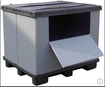 China Light Duty Plastic Pallet Box 300kg Capacity Impact Resistant Waterproof Bulk Container for Agriculture for sale
