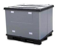 China Light Duty Plastic Pallet Box 300kg Capacity Impact Resistant Waterproof Bulk Container for Agriculture for sale
