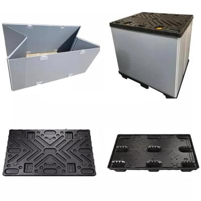 China Small Reusable Pallet Boxes 2mm-11mm Collapsible Plastic Moving Bins 1100x1150x800mm for sale