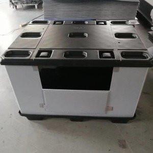 China 300kg Capacity Collapsible Plastic Pallet Box with PP Corrugated Sides and HDPE Base for Logistics Storage for sale