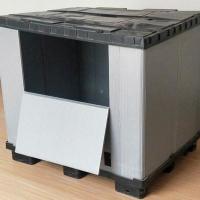 China 300kg Capacity Collapsible Plastic Pallet Box with PP Corrugated Sides and HDPE Base for Logistics Storage for sale