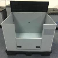 China 300kg Capacity Collapsible Plastic Pallet Box with PP Corrugated Sides and HDPE Base for Logistics Storage for sale