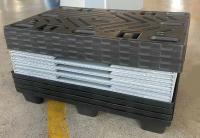 China Customized Plastic Pallet Box 440x340x155mm with 300kg Load Capacity - Foldable Industrial Storage Crate for sale
