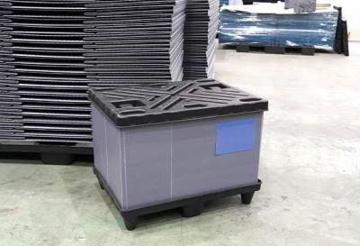 China Impact Resistant Collapsible Pallet Bin Waterproof Pallet Box With Lid And Base for sale