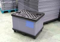 China Impact Resistant Collapsible Pallet Bin Waterproof Pallet Box With Lid And Base for sale