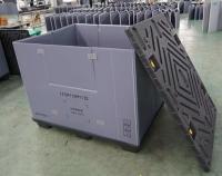China Waterproof Collapsible Plastic Pallet Box 1200x1000x1000mm 300kg Capacity with Lid for sale