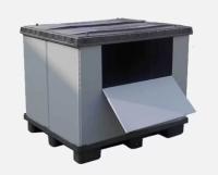 China Corrosion Resistant Plastic Pallet Box Coaming Plastic Moving Crate Foldable for sale