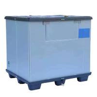 China Corrosion Resistant Plastic Pallet Box Coaming Plastic Moving Crate Foldable for sale
