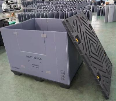 China UV Resistant Foldable Pallet Box 1200x1000x975mm with 1000kg Load Capacity for Marine Logistics for sale