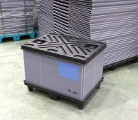 China UV Resistant Foldable Pallet Box 1200x1000x975mm with 1000kg Load Capacity for Marine Logistics for sale