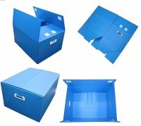 China Custom Corrugated Plastic Storage Boxes with Carry Handle - 2mm to 20mm Thickness, Up to 1500mm Length for sale