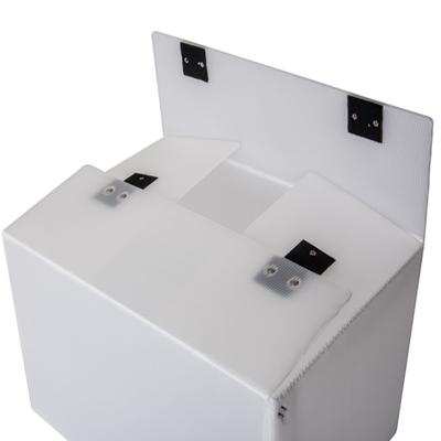China White Large Plastic Crates Recyclable Corrugated Plastic Totes High Sustainability for sale