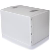 China White Large Plastic Crates Recyclable Corrugated Plastic Totes High Sustainability for sale