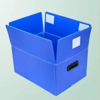 China UV Resistant Plastic Corrugated Containers 2mm-20mm Thickness Blue PP Corrugated Bins for sale