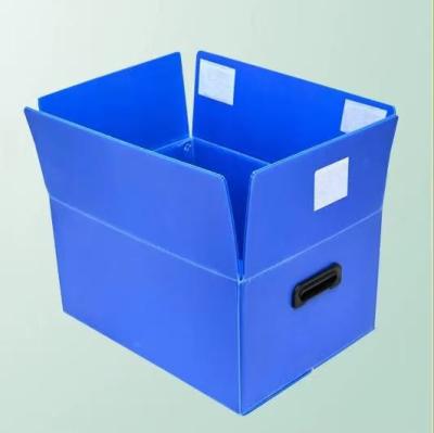 China UV Resistant Plastic Corrugated Containers 2mm-20mm Thickness Blue PP Corrugated Bins for sale