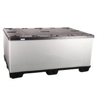 China Gray Plastic Collapsible Pallet Box 800×600 to 2070×1150 mm Custom Sizes | 11-48 KG Weight Range for sale