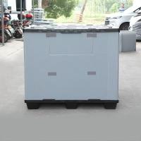 China Recyclable Plastic Collapsible Box 10L Capacity Waterproof Pallet Container with Customizable Latch for sale