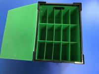 China Green Plastic Storage Dividers 2mm-10mm Thickness Fire Resistant Anti-Static Compartment Containers for sale