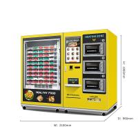 China GYM Healthy Food Nutritious diet Vending Machine Semi-Automatic Customized Hot Food Vending Machine With 3 Microwave for sale