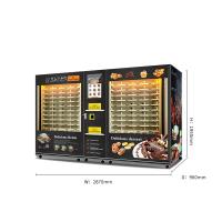 China Large Capacity 2 Cabinets Vending Machine for Ready Meals with Microwave Heating And Drinks Cans Cakes Desserts for sale