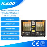China Large Capacity 2 Cabinets Vending Machine for Ready Meals with Microwave Heating And Drinks Cans Cakes Desserts for sale